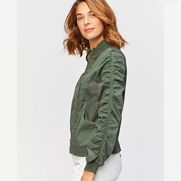 XCVI | Jackets & Coats | Xcvi Orrick Bomber Jacket Olive Green | Poshmark